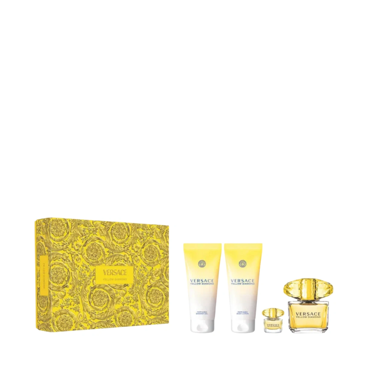 VERSACE Yellow Diamond Giftset EDT 90 ml + BL 100 ml + SG 100 ml + EDT ...